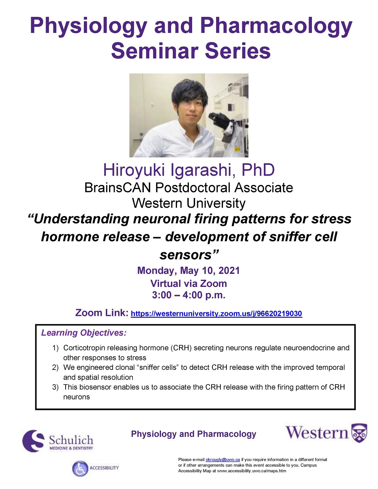 Seminar Series: Dr. Hiroyuki Igarashi, "Understanding neuronal firing patterns for stress ...